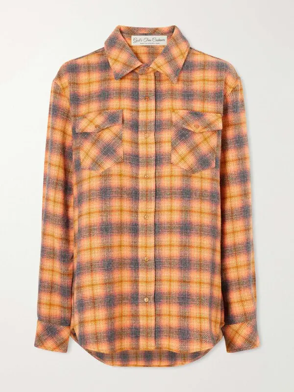 GOD'S TRUE CASHMERE Checked Cashmere Shirt