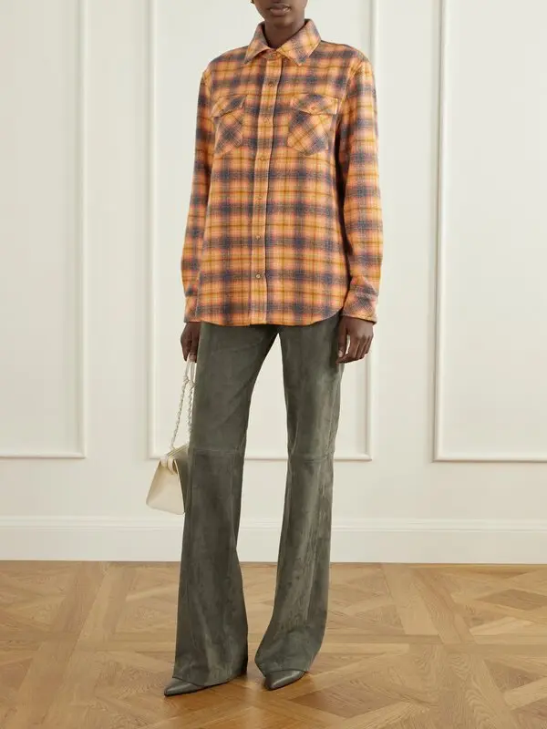 GOD’S TRUE CASHMERE Checked Cashmere Shirt