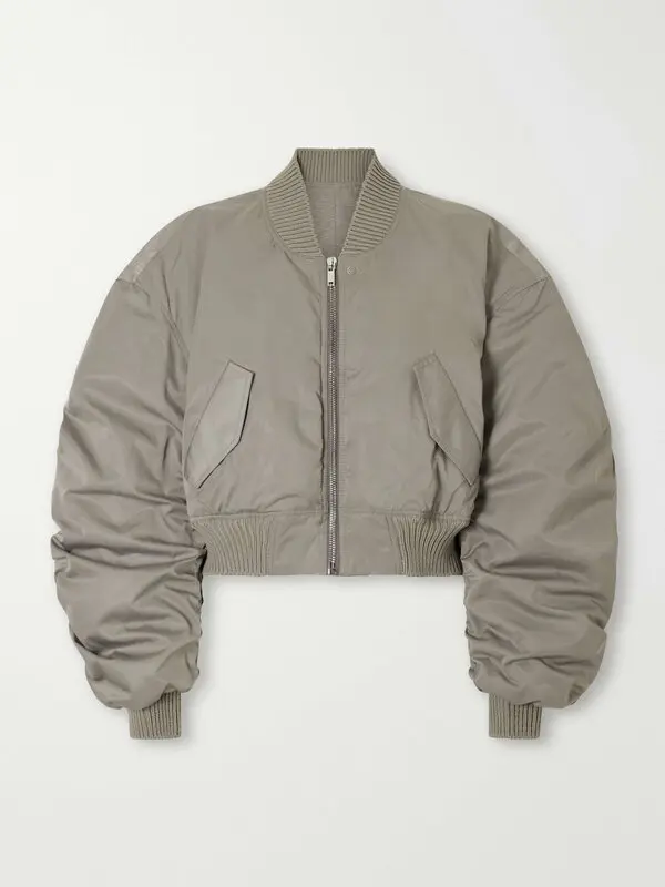 Rick Owens Secchia Shell Cropped Jacket - Gray