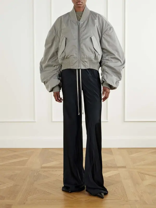 Rick Owens Secchia Shell Cropped Jacket - Gray