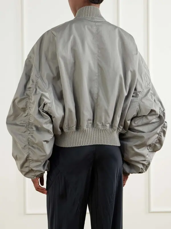 Rick Owens Secchia Shell Cropped Jacket - Gray
