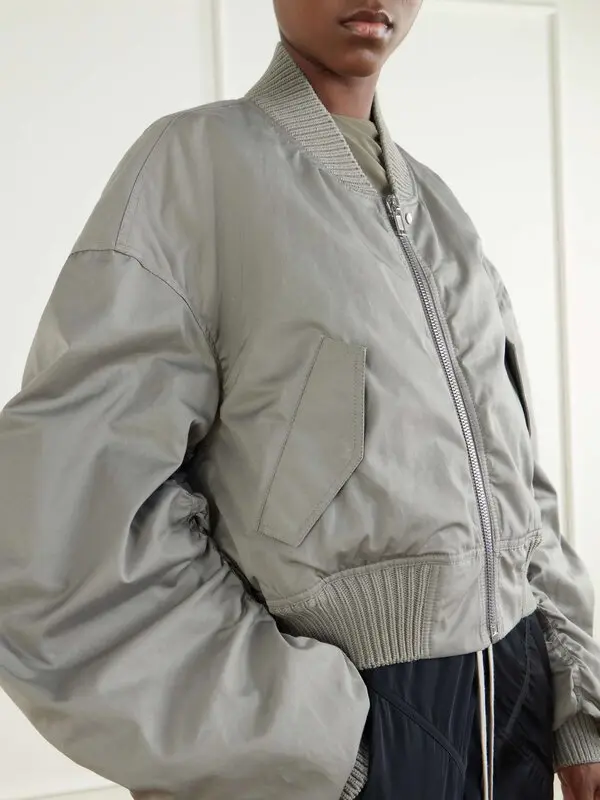 Rick Owens Secchia Shell Cropped Jacket - Gray