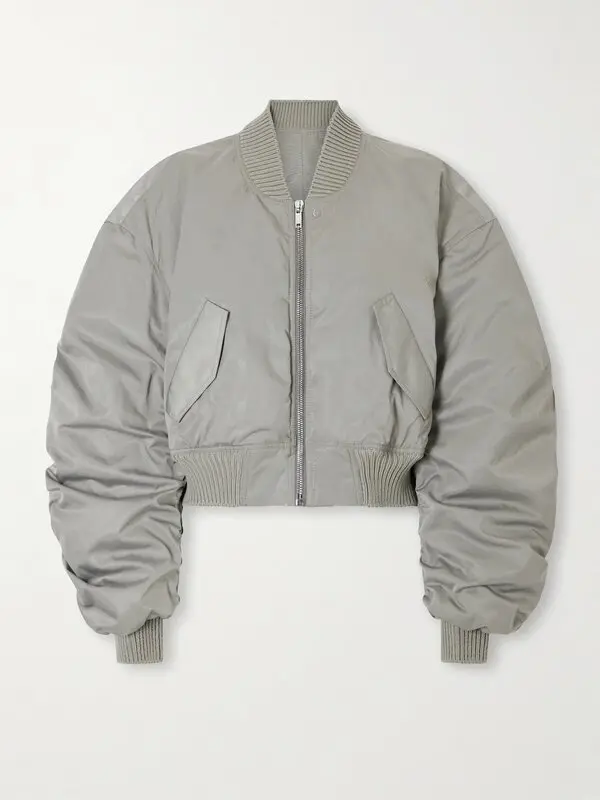 Rick Owens Secchia" Shell Cropped Jacket - Gray