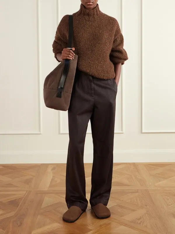 LAUREN MANOOGIAN Alpaca, Merino Wool And Cotton-blend Turtleneck Sweater
