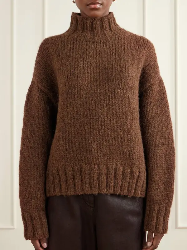 LAUREN MANOOGIAN Alpaca, Merino Wool And Cotton-blend Turtleneck Sweater