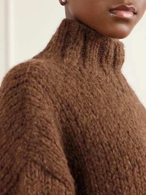 LAUREN MANOOGIAN Alpaca, Merino Wool And Cotton-blend Turtleneck Sweater