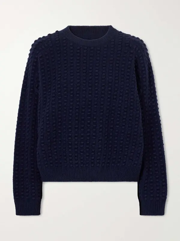 Loulou De Saison Rolf Bubble-stitch Cashmere Sweater