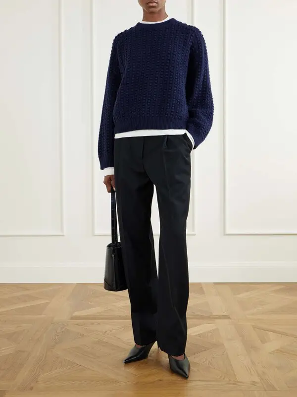 Loulou De Saison Rolf Bubble-stitch Cashmere Sweater