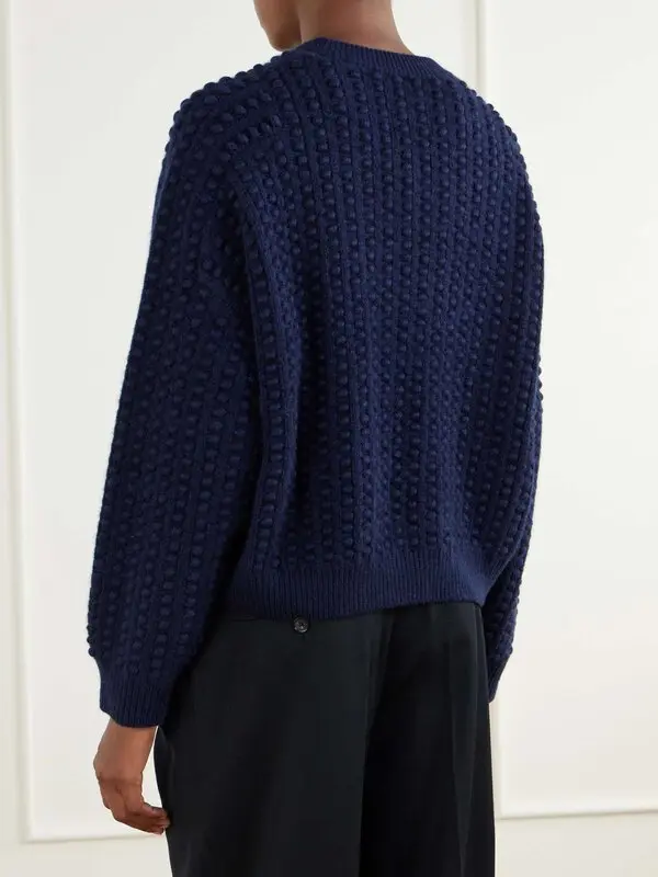 Loulou De Saison Rolf Bubble-stitch Cashmere Sweater