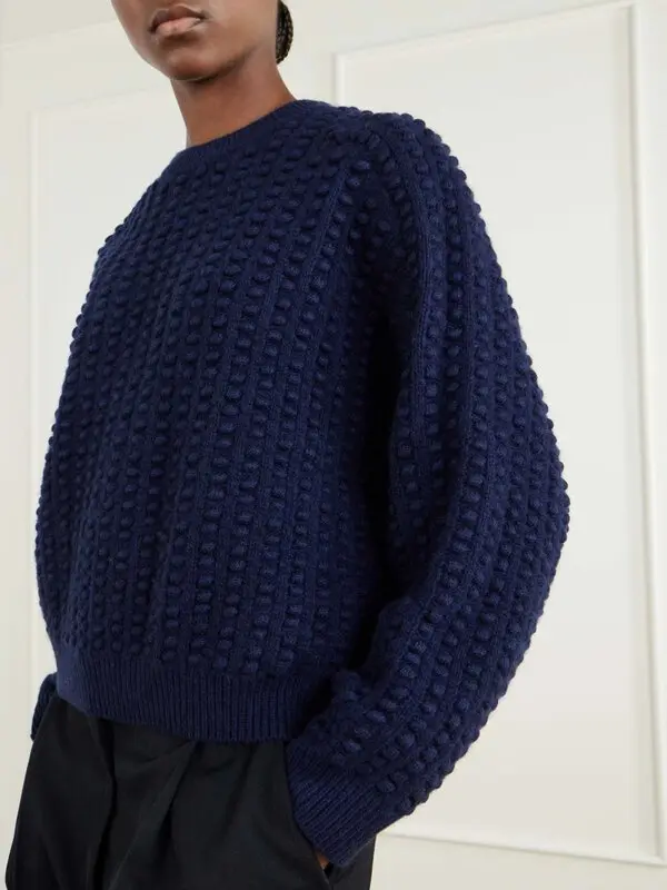 Loulou De Saison Rolf Bubble-stitch Cashmere Sweater