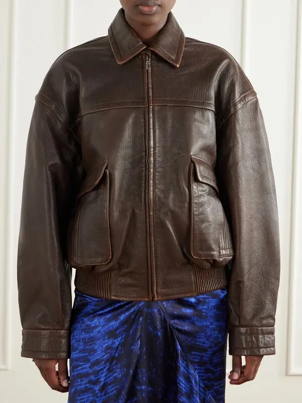 Christopher Esber Leather Zip-up Jacket