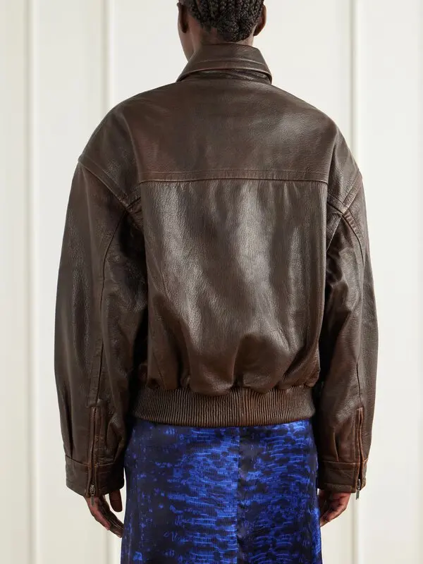 Christopher Esber Leather Zip-up Jacket
