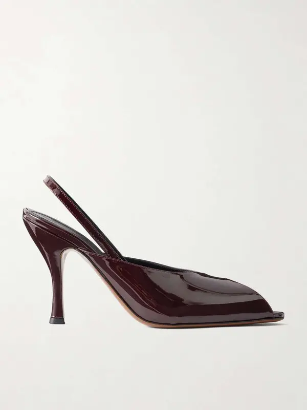 NEOUS Culumba 80 Patent Leather Pumps - Dark Brown