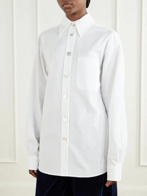 LES VACANCES D’IRINA Les Vacances D'irina Gathered Cotton Shirt