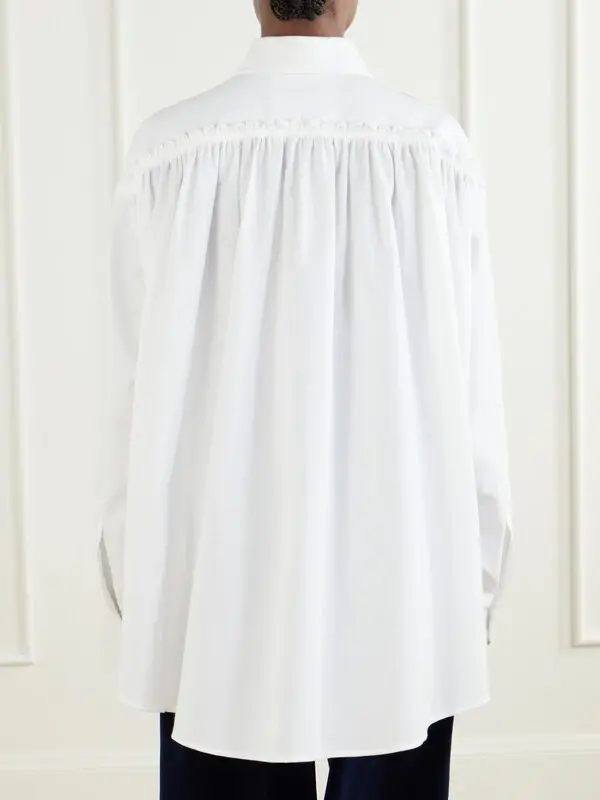 LES VACANCES D’IRINA Les Vacances D'irina Gathered Cotton Shirt