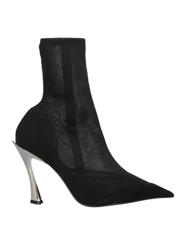 MUGLER Ankle Boots Size Textile Fibers, Leather