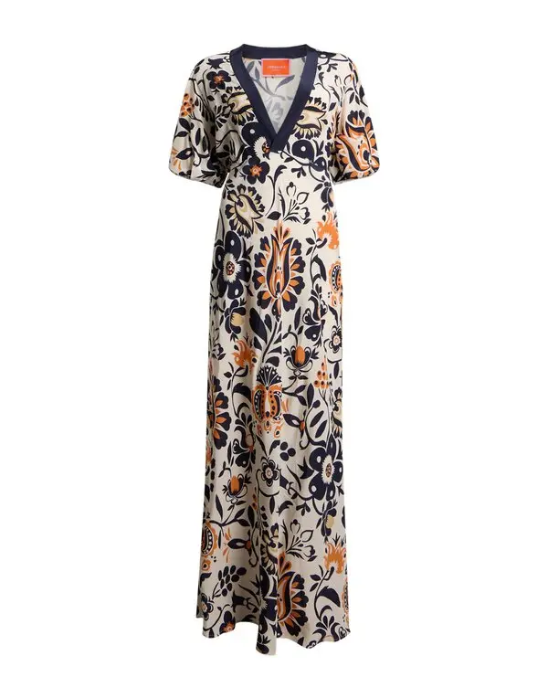 La DoubleJ Silk Maxi Dress - Off White