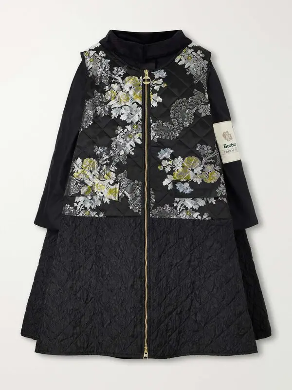 Erdem Barbour Embellished Waxed Cotton-jacquard Coat