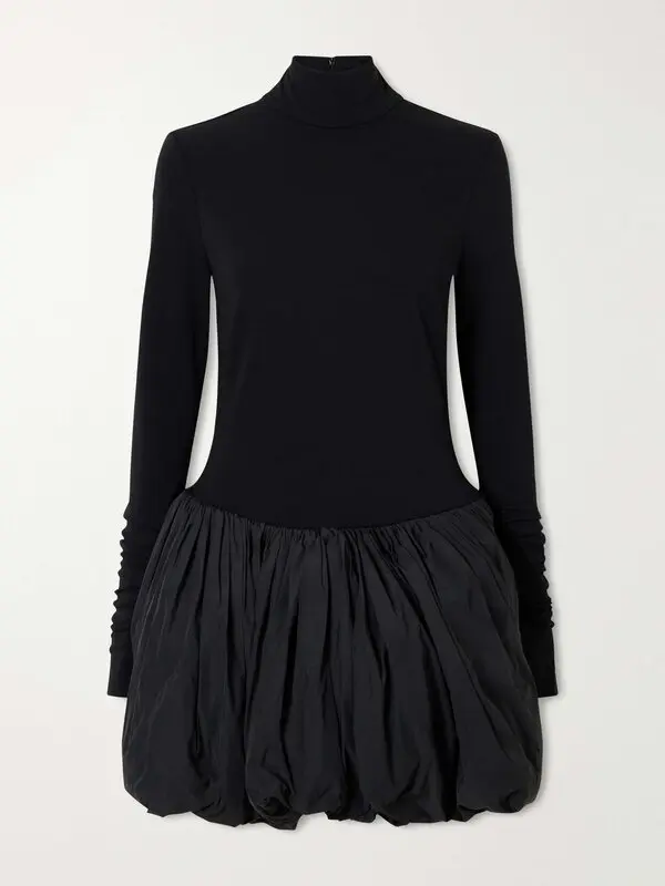 Magda Butrym Wool-blend Jersey And Shell Balloon Mini Dress