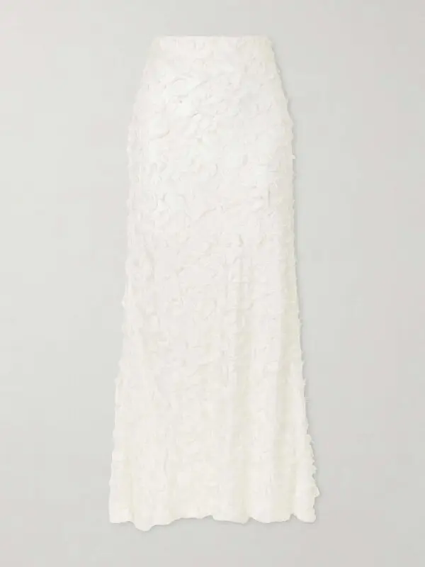 Gabriela Hearst Frei Fil Coupè Silk And Wool-blend Maxi Skirt - Ivory