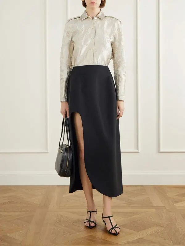 JIL SANDER Wool Midi Skirt