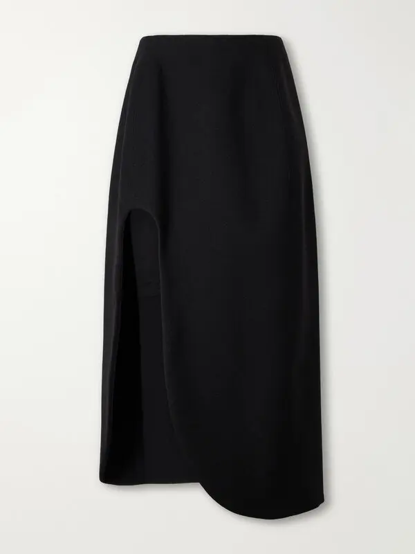 JIL SANDER Wool Midi Skirt With Slit