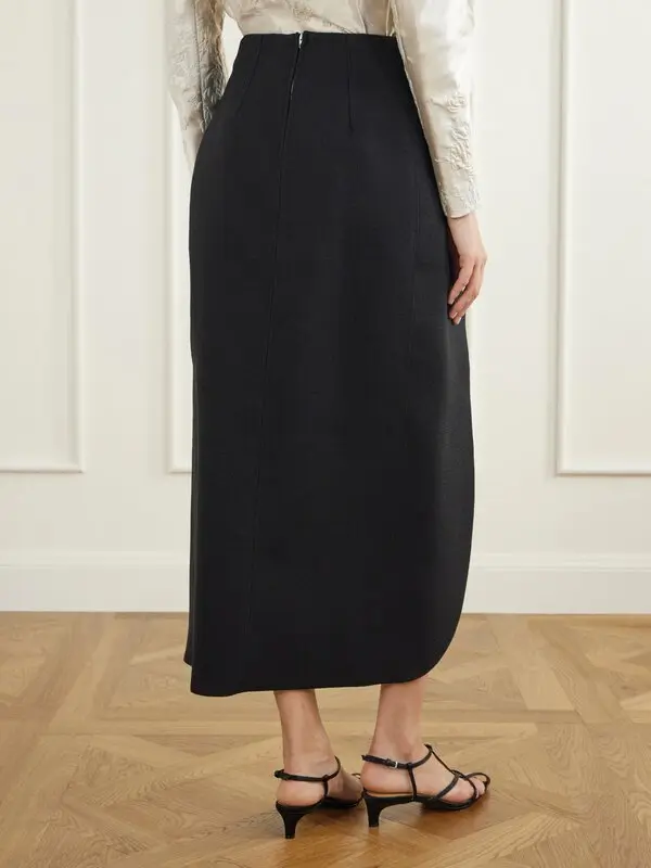 JIL SANDER Wool Midi Skirt With Slit