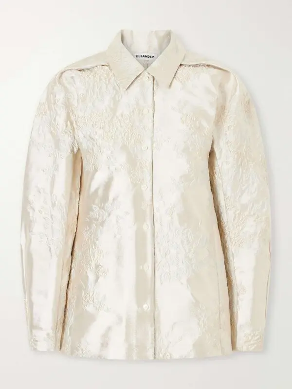 JIL SANDER Floral-jacquard Shirt