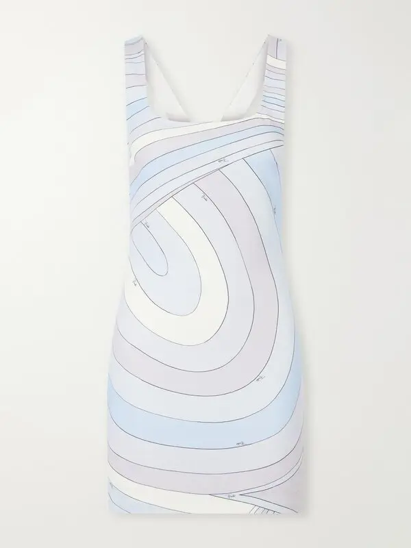 Emilio Pucci Printed Stretch-jersey Mini Dress