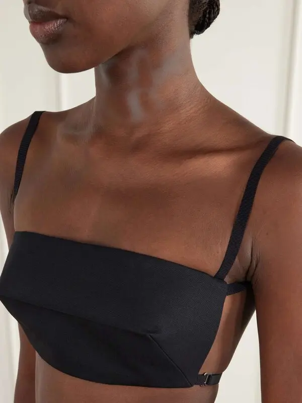 JIL SANDER Cropped Wool And Silk-blend Top