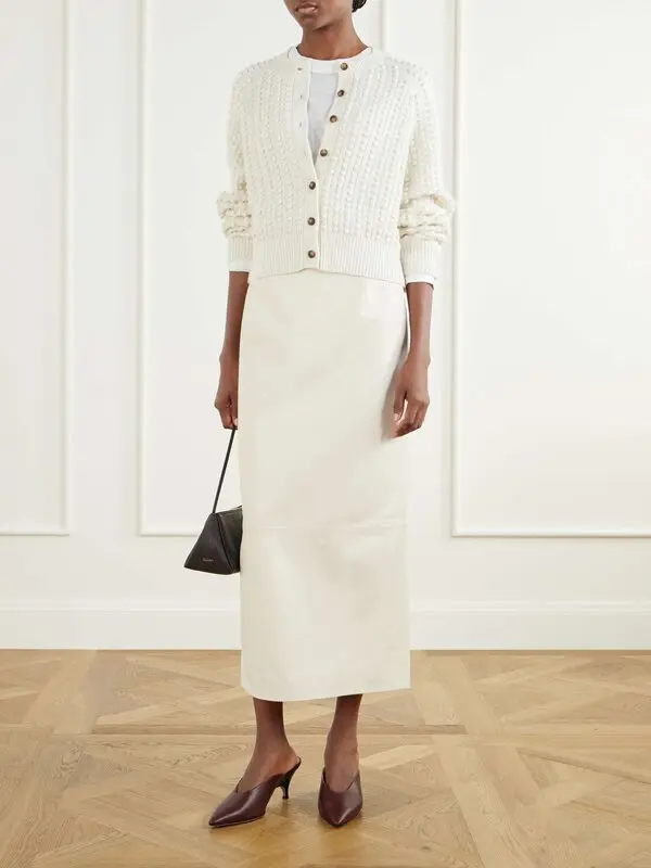 Loulou De Saison Edie Bubble-stitch Cashmere Cardigan