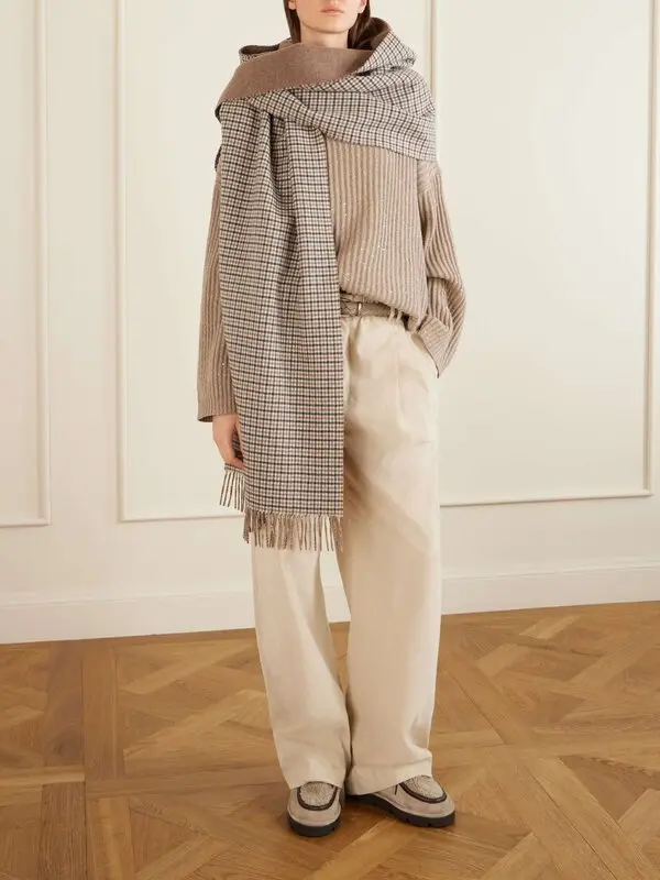 Brunello Cucinelli Shearling-trimmed Suede Clogs