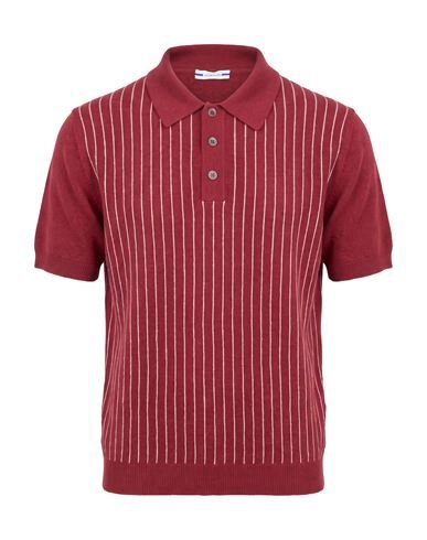 JACOB COHЁN Polo Shirt Brick Size Linen, Cotton