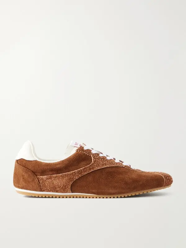 Bottega Veneta Suede And Leather-trimmed Sneakers