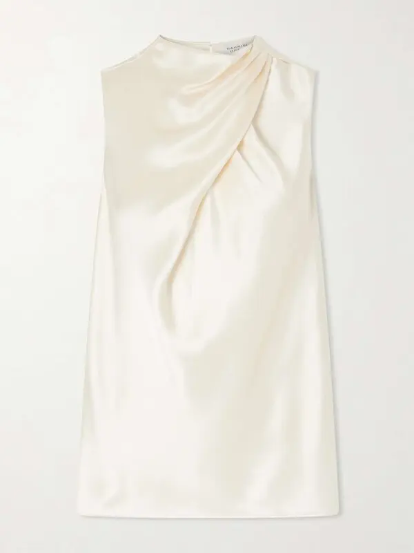 Gabriela Hearst Melina Draped Silk-satin Blouse