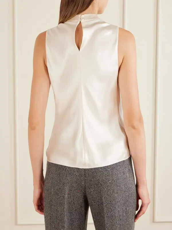 Gabriela Hearst Melina Draped Silk-satin Blouse