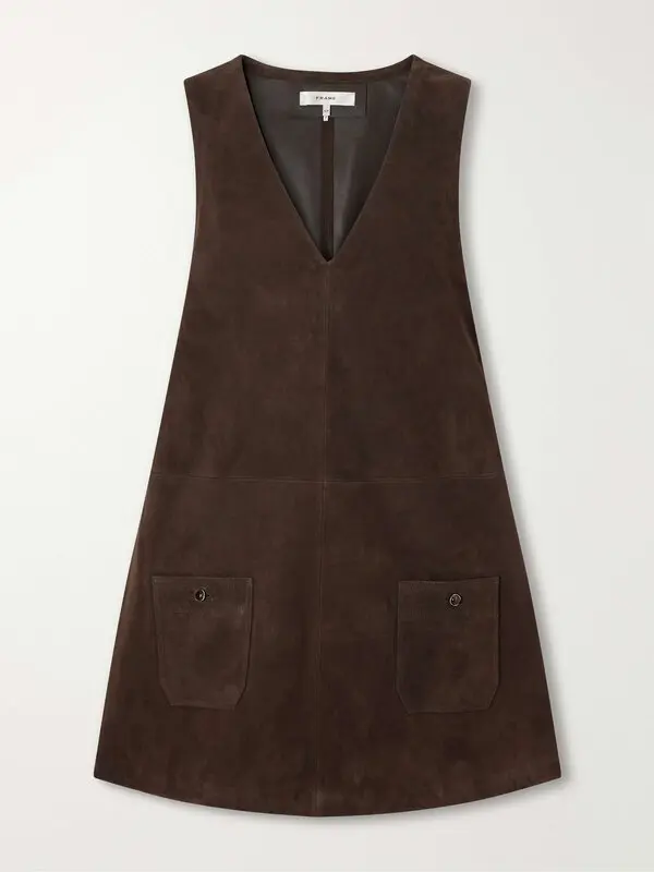 FRAME Safari Tent Suede Mini Dress