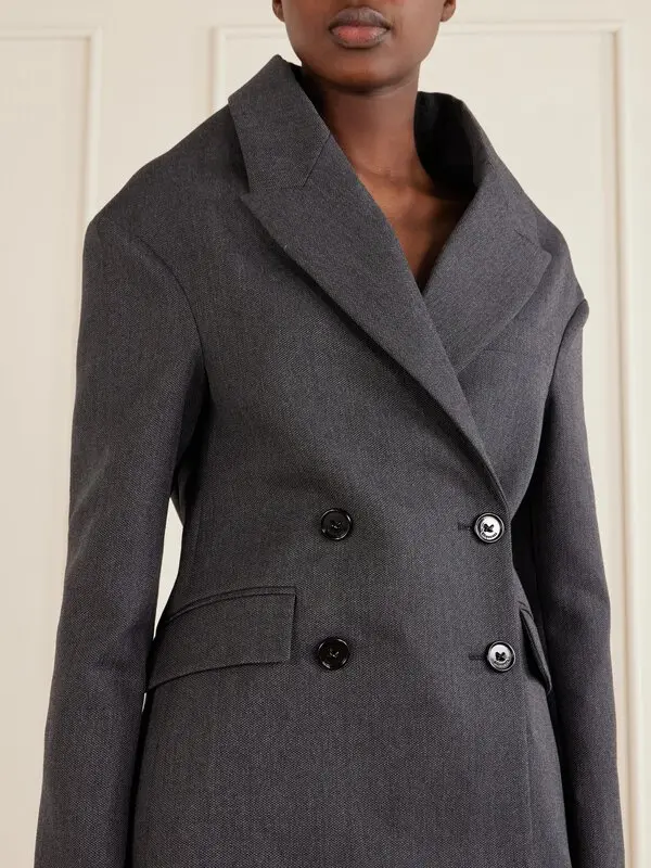 Balenciaga Stola Double-breasted Wool Jacket - Gray