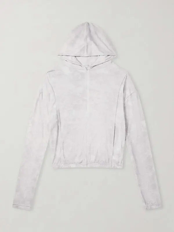 ADON Printed Silk Zip-up Hoodie