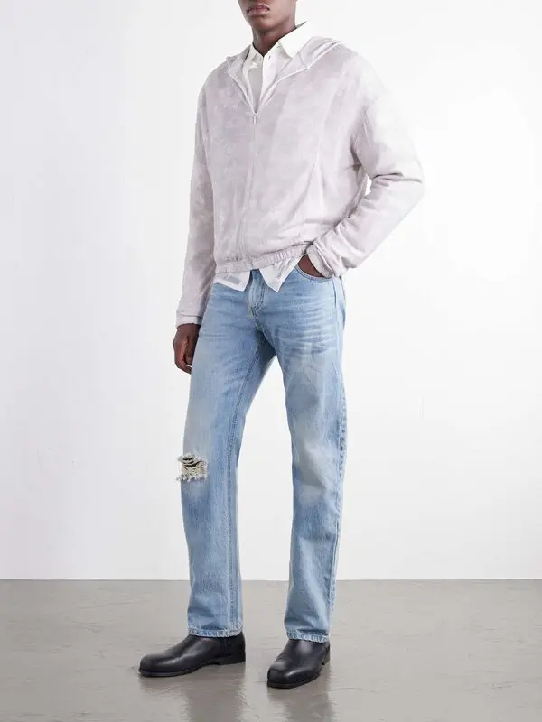 ADON Printed Silk Zip-up Hoodie