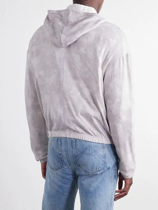 ADON Printed Silk Zip-up Hoodie