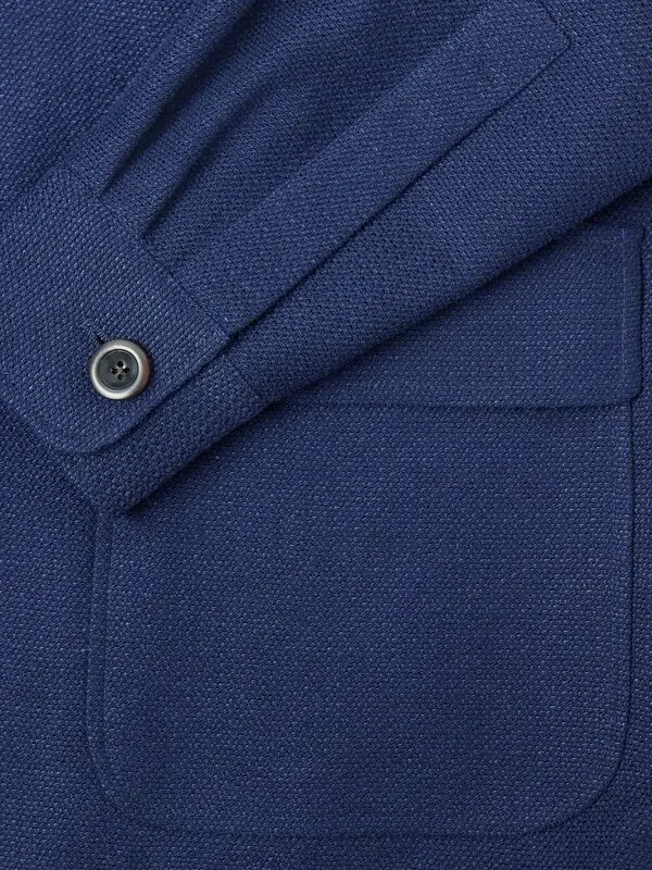 Ralph Lauren Purple Label Cotton-blend Waffle-knitted Blazer