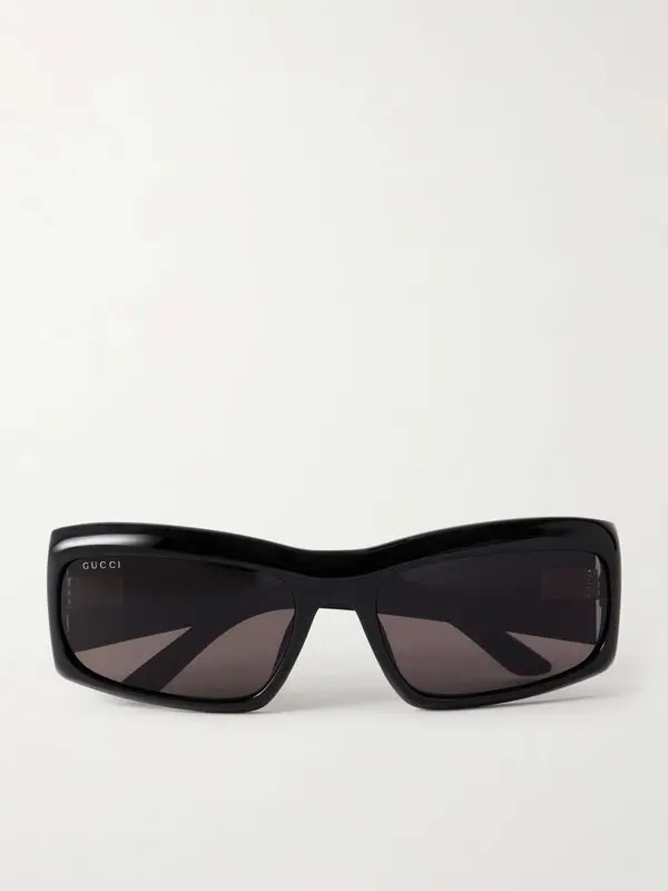 Gucci Square-frame Recycled-acetate Sunglasses - Black