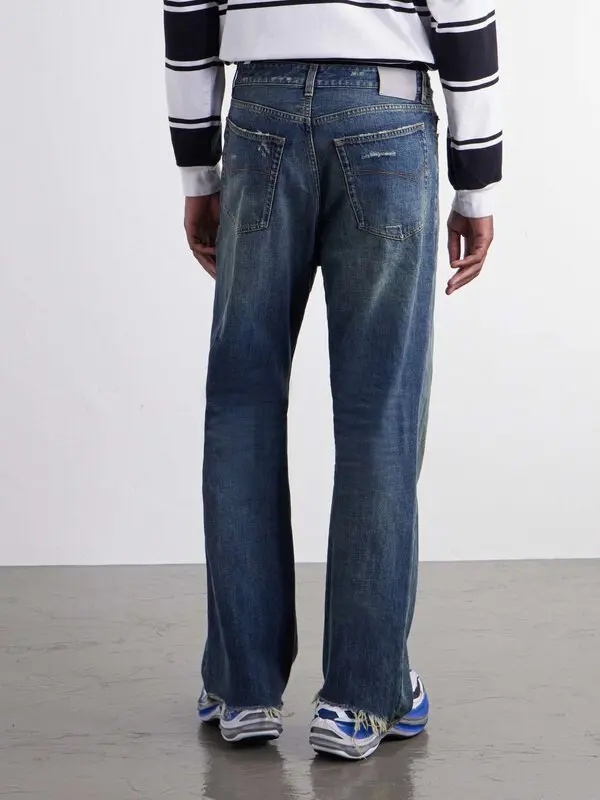 Balenciaga Straight-leg Distressed Jeans