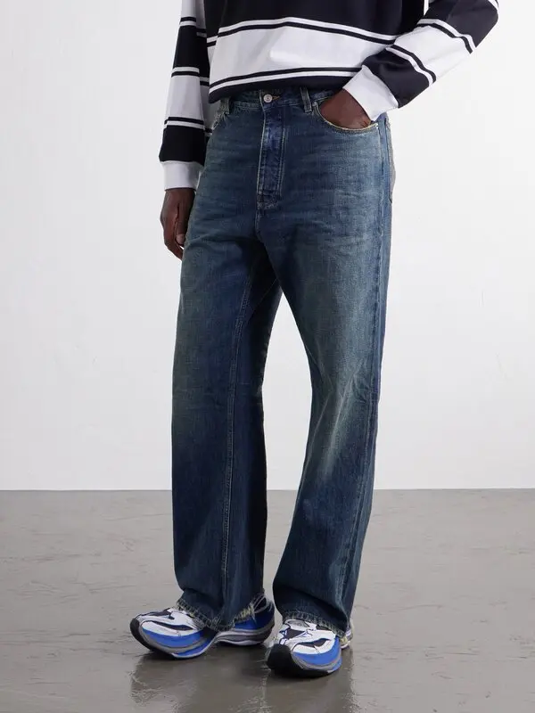 Balenciaga Straight-leg Distressed Jeans
