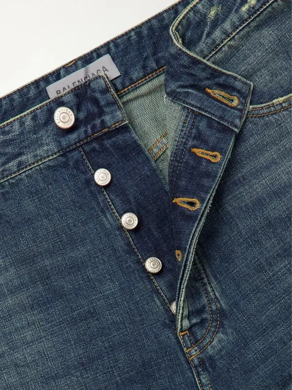 Balenciaga Straight-leg Distressed Jeans