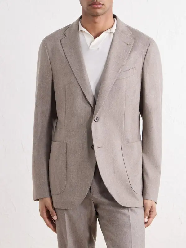 SLOWEAR Wool-blend Flannel Blazer