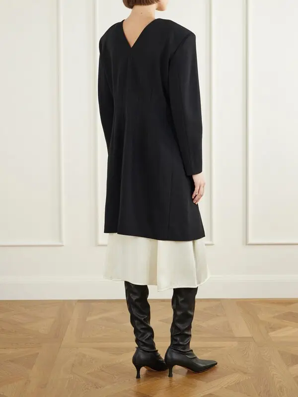 JIL SANDER Pleated Wool Blouse