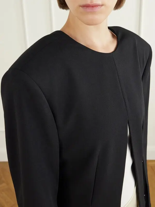 JIL SANDER Pleated Wool Blouse