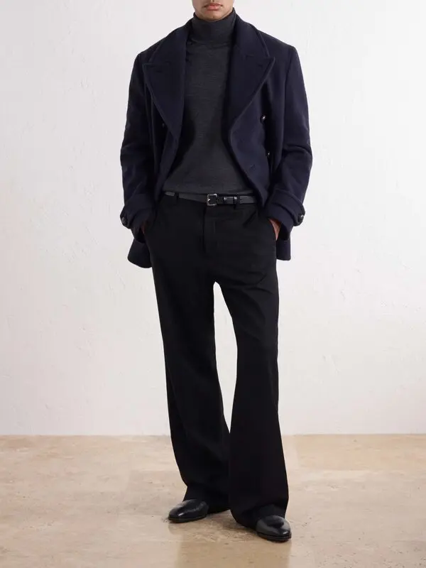 SLOWEAR Montedoro Wool-blend Coat - Navy